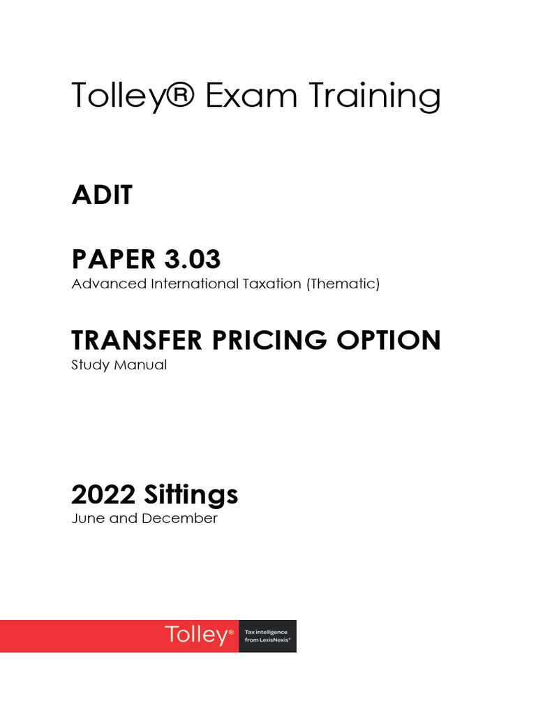 Paper 3 03 TP Manual 2022 | PDF | Permanent Establishment | Taxes