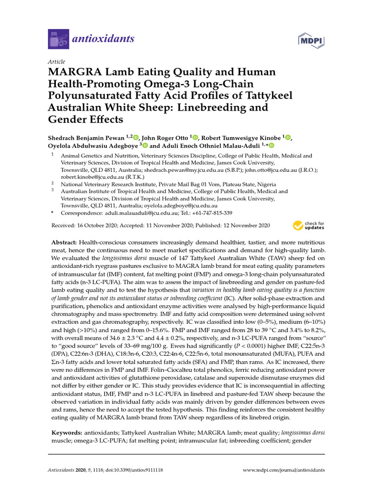 Pewan Et Al 2020 | PDF | Fat | Omega 3 Fatty Acid