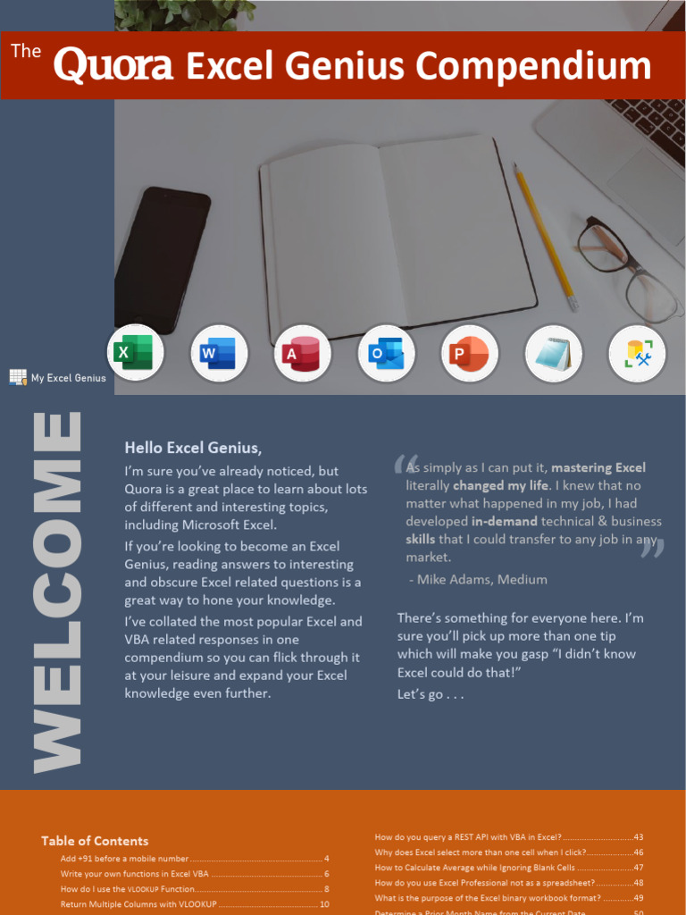Quora+Excel+Genius+Compendium | PDF | Microsoft Excel | Visual Basic For Applications