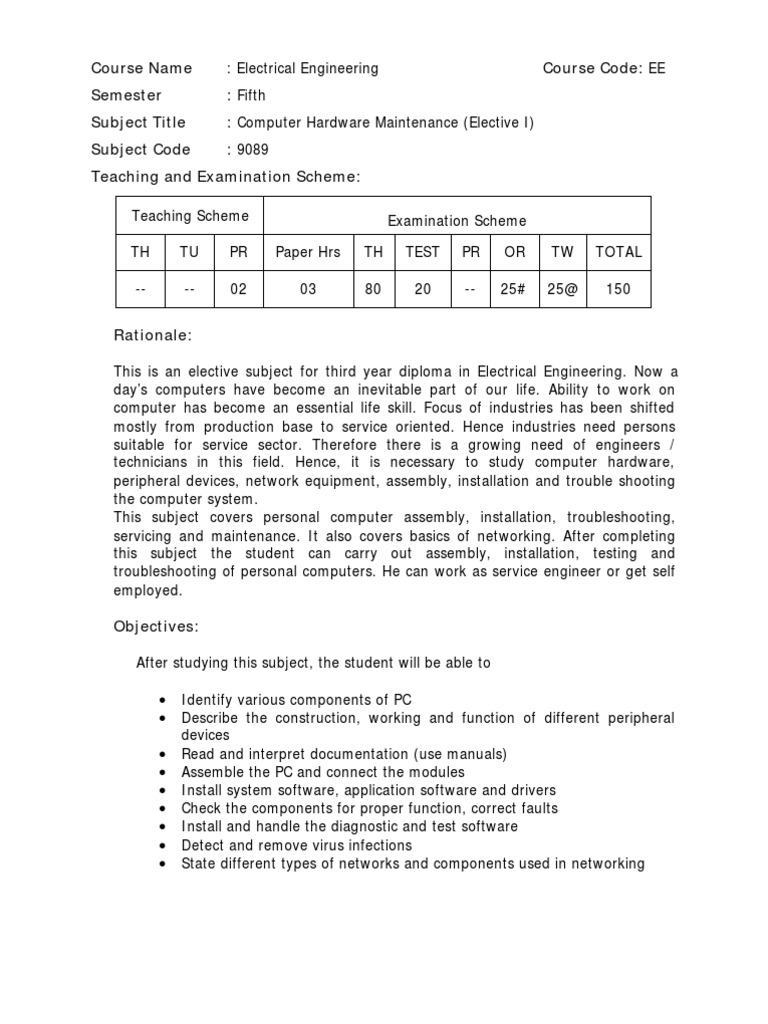 Computer Hardware and Maintenance (9089) | PDF | Personal Computers ...