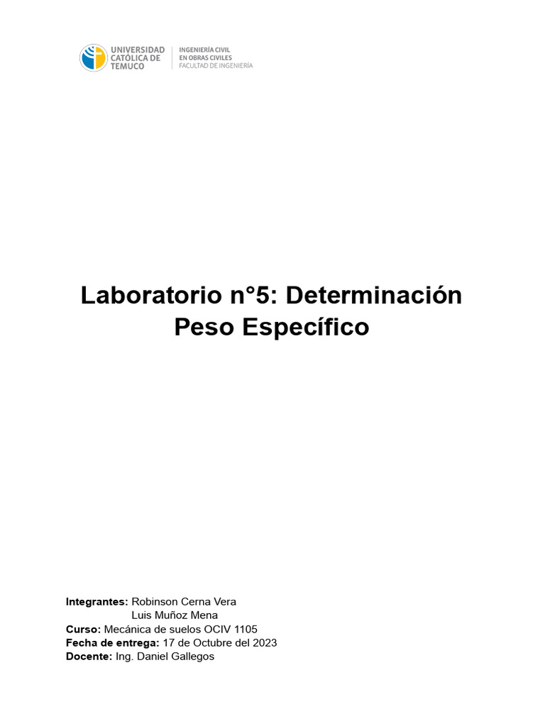 Informe N 5 GS PDF Suelo Agua