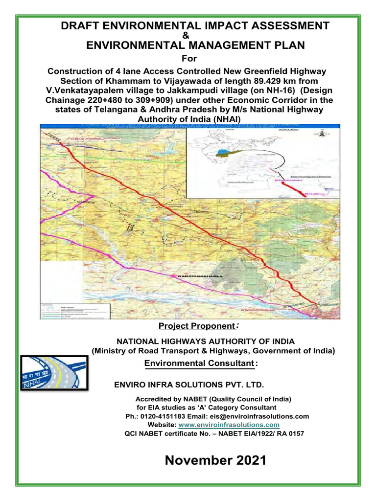 2021115-Draft EIA Reports Khammam To Vijayawada Compressed - R1 | PDF | Environmental Impact ...