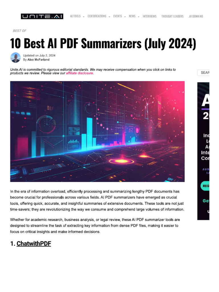 10 Best AI PDF Summarizers (July 2024) | PDF