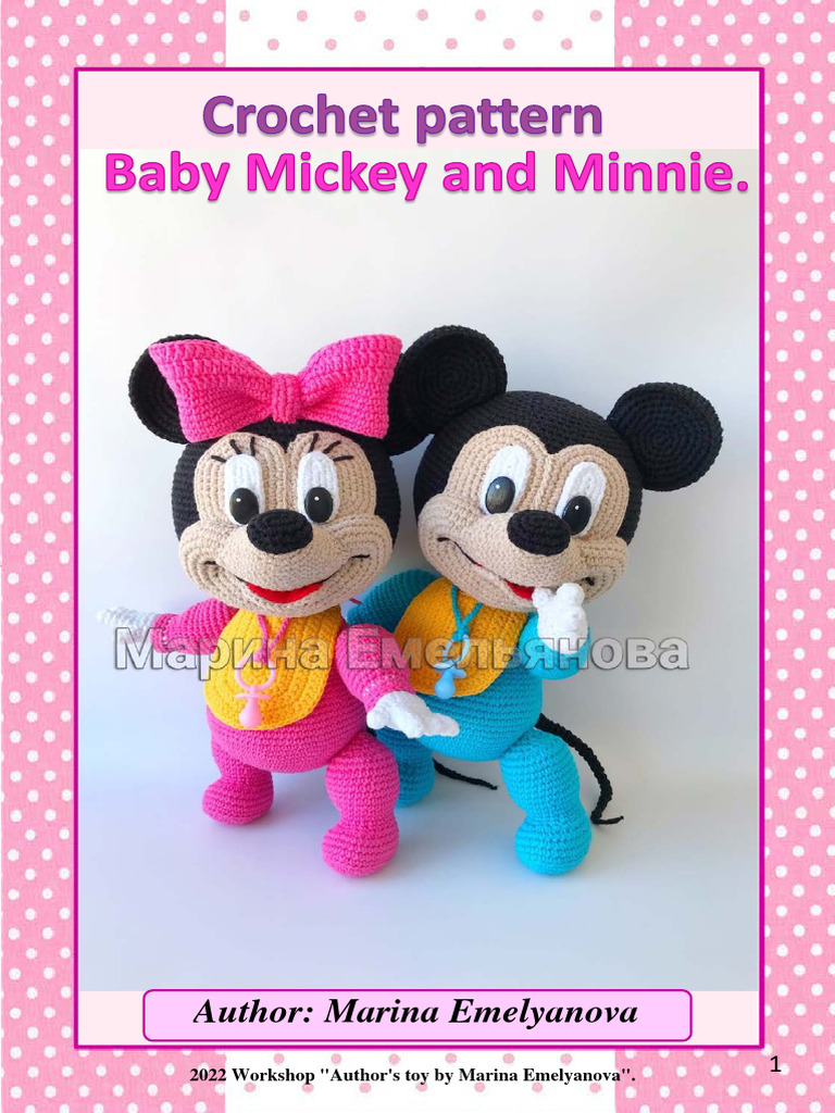 Free Minnie Mouse Crochet Pattern | PDF | Crochet | Yarn