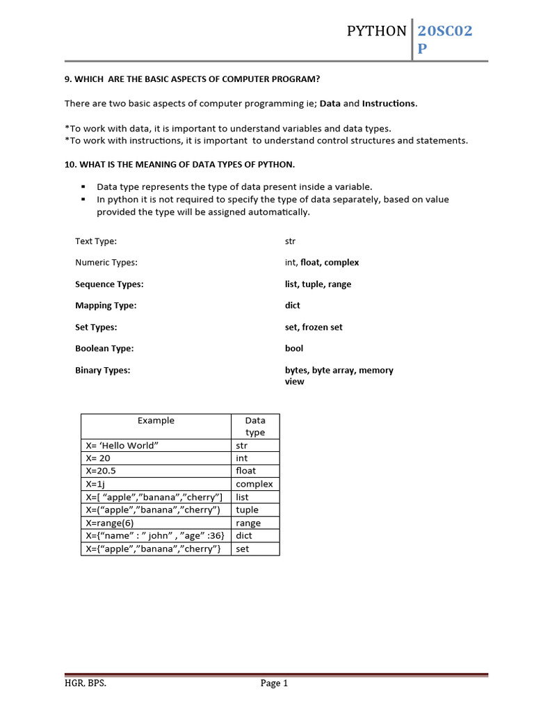 Python Part2 | PDF | Control Flow | Data Type
