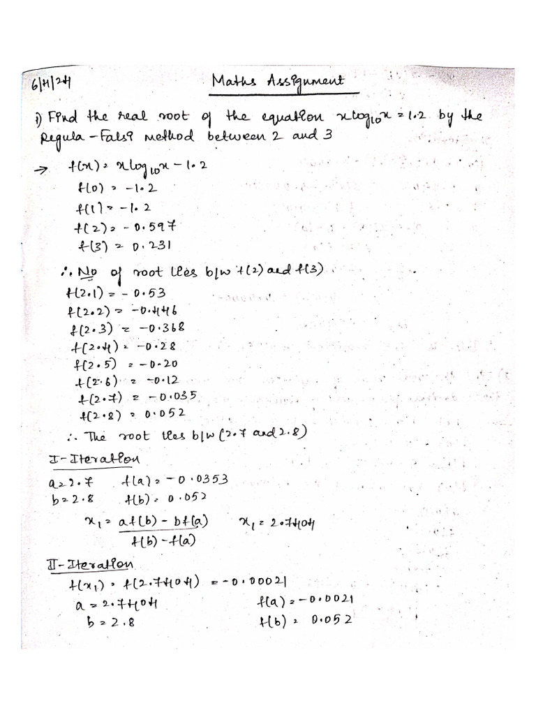 Maths Assignment | PDF