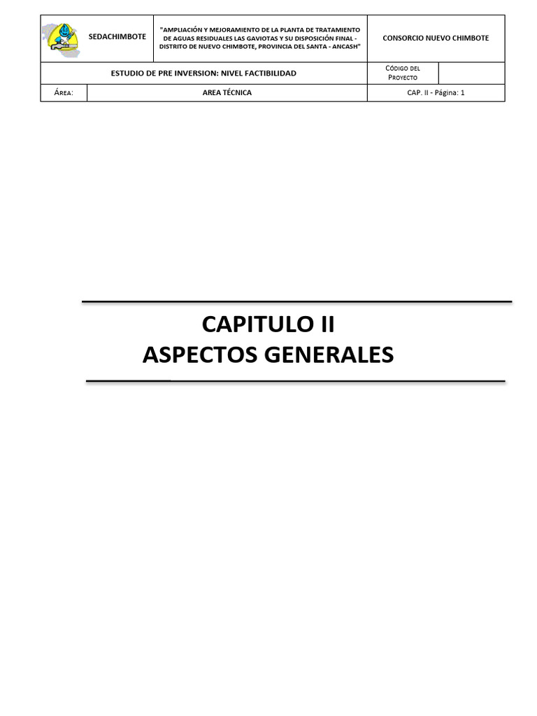 2.aspectos Generales Fac | PDF | Saneamiento | Alcantarillado