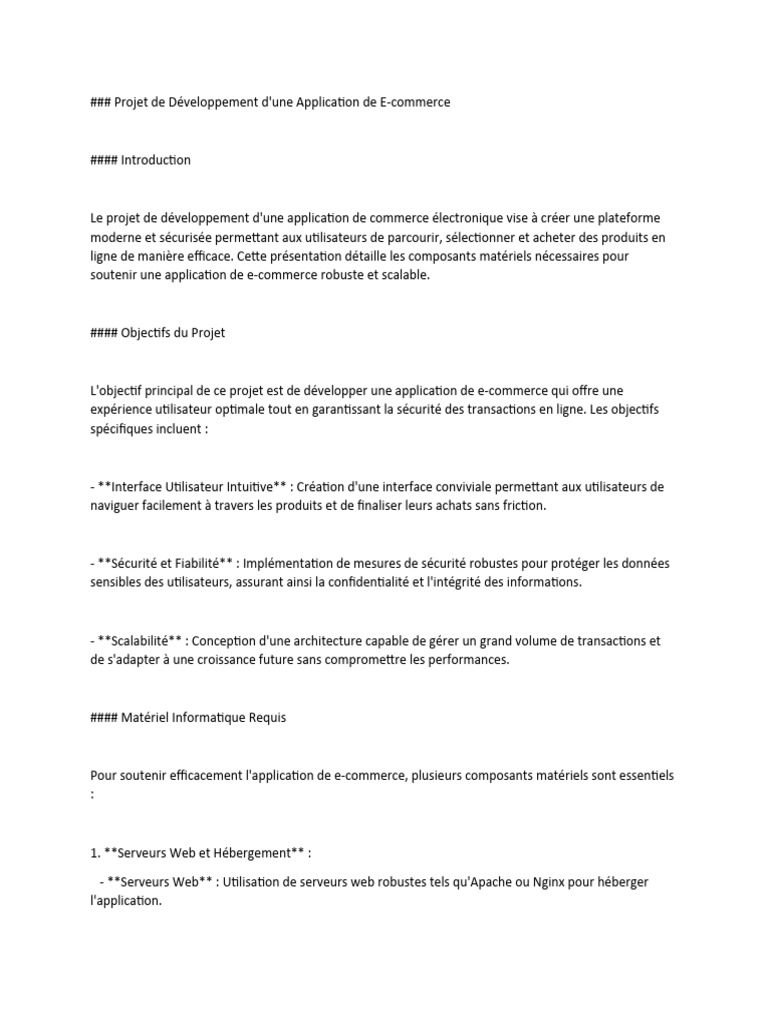 Développement d'une Application E-commerce | PDF | Cloud computing | Application