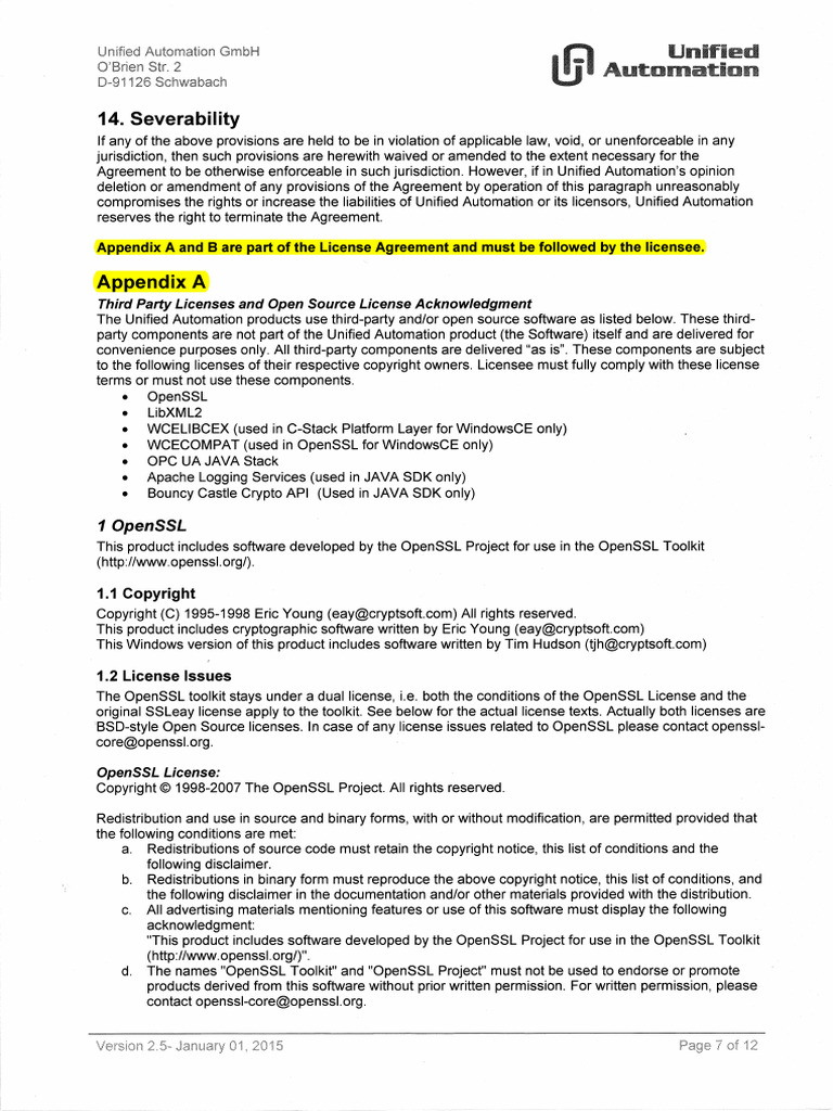 UA - Notice File | PDF | Source Code | Library (Computing)