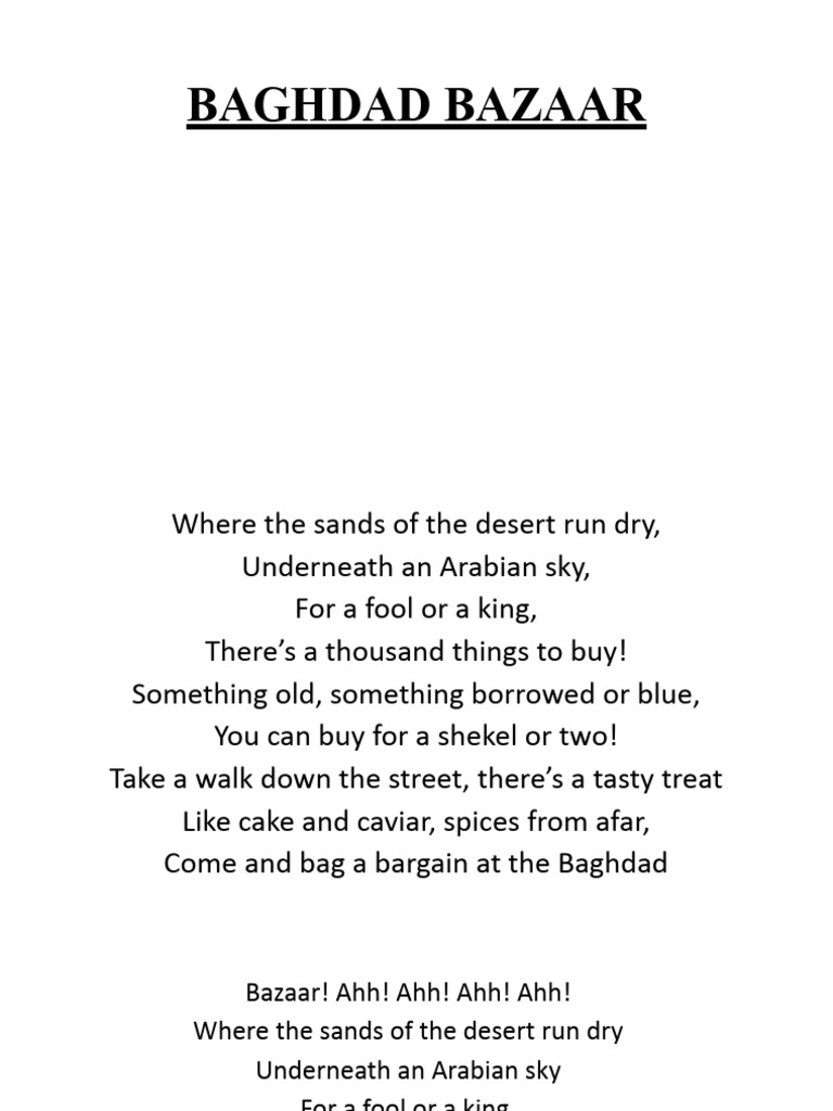 Baghdad Bazaar | PDF