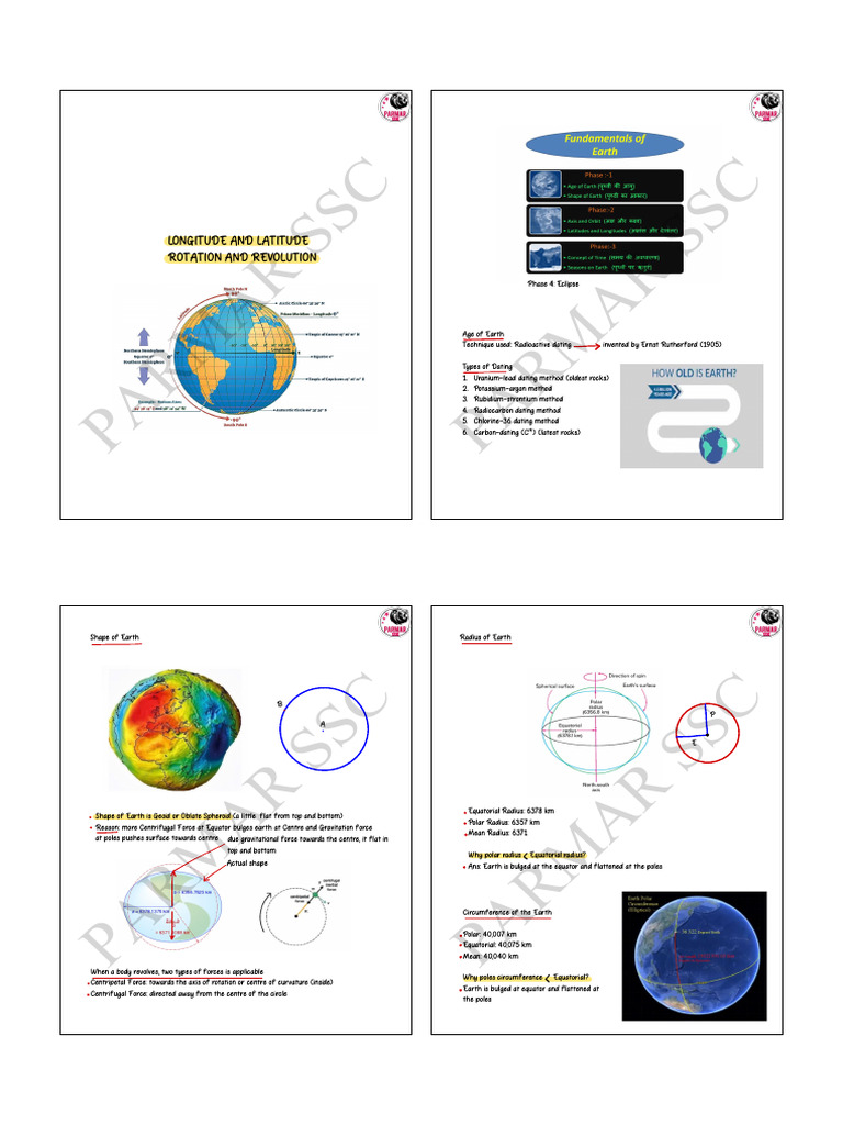 MAR SSC PAR MAR SSC: Longitude and Latitude Rotation and Revolution ...
