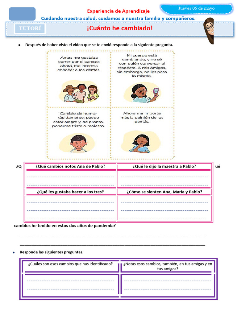 TUT. 05-05 FICHA ¡Cuánto He Cambiado (1) (1) (1) | PDF