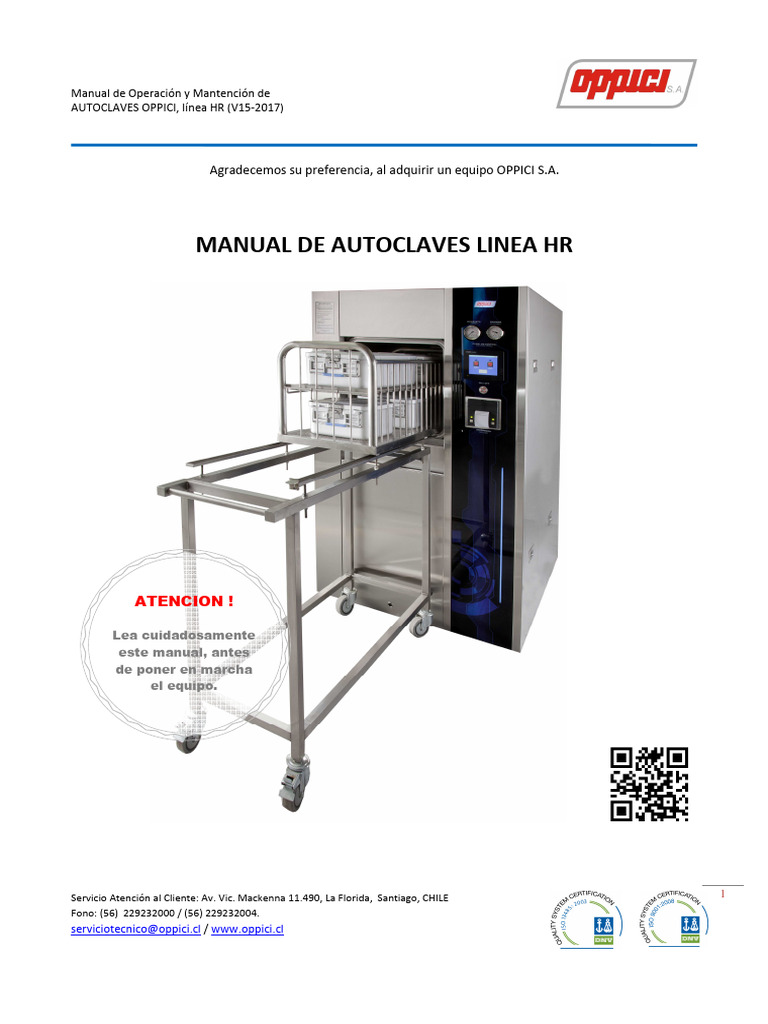 MANUAL_AUTOCLAVE_HR | PDF | Esterilización (Microbiología) MANUAL_AUTOCLAVE_HR | PDF | Esterilización (Microbiología)