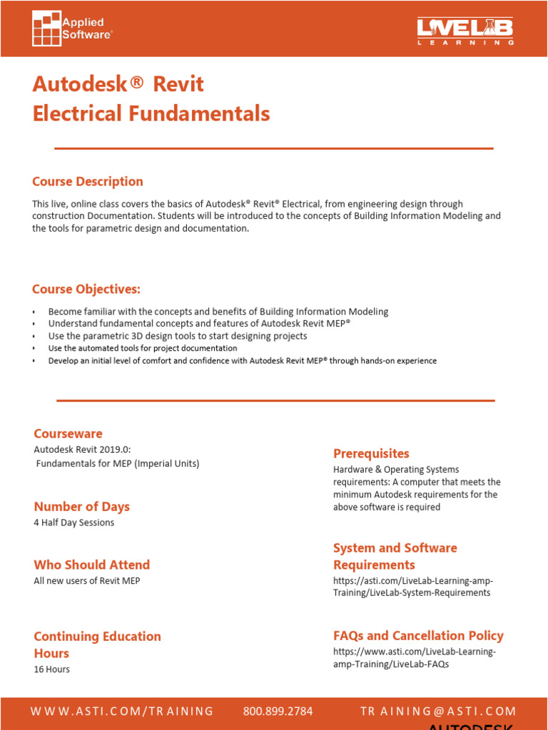 Autodesk® Revit Electrical Fundamentals | PDF | Autodesk Revit ...