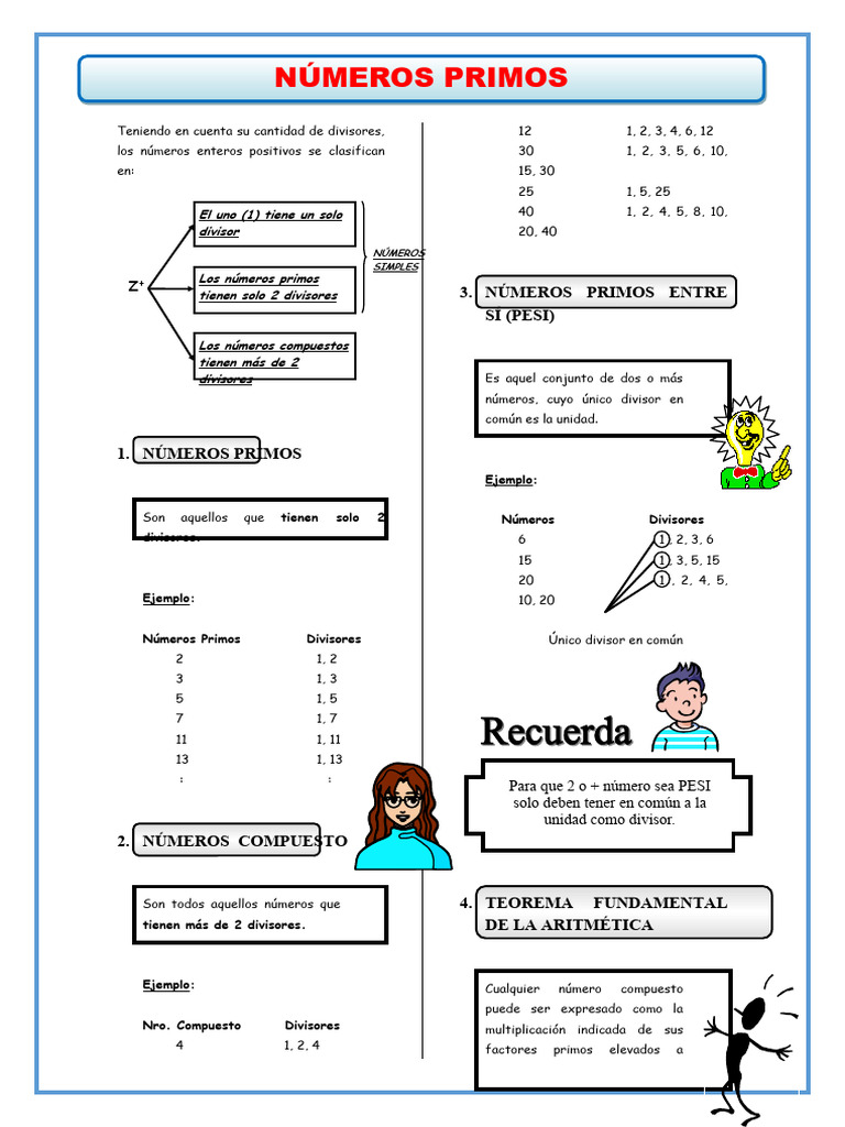 Ejercicios-de-Números-Primos-para-Tercero-de-Secundaria | Descargar ...