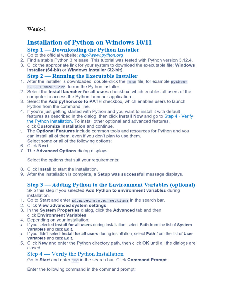 Week 1 Observation | PDF | Installation (Computer Programs) | Command Line Interface