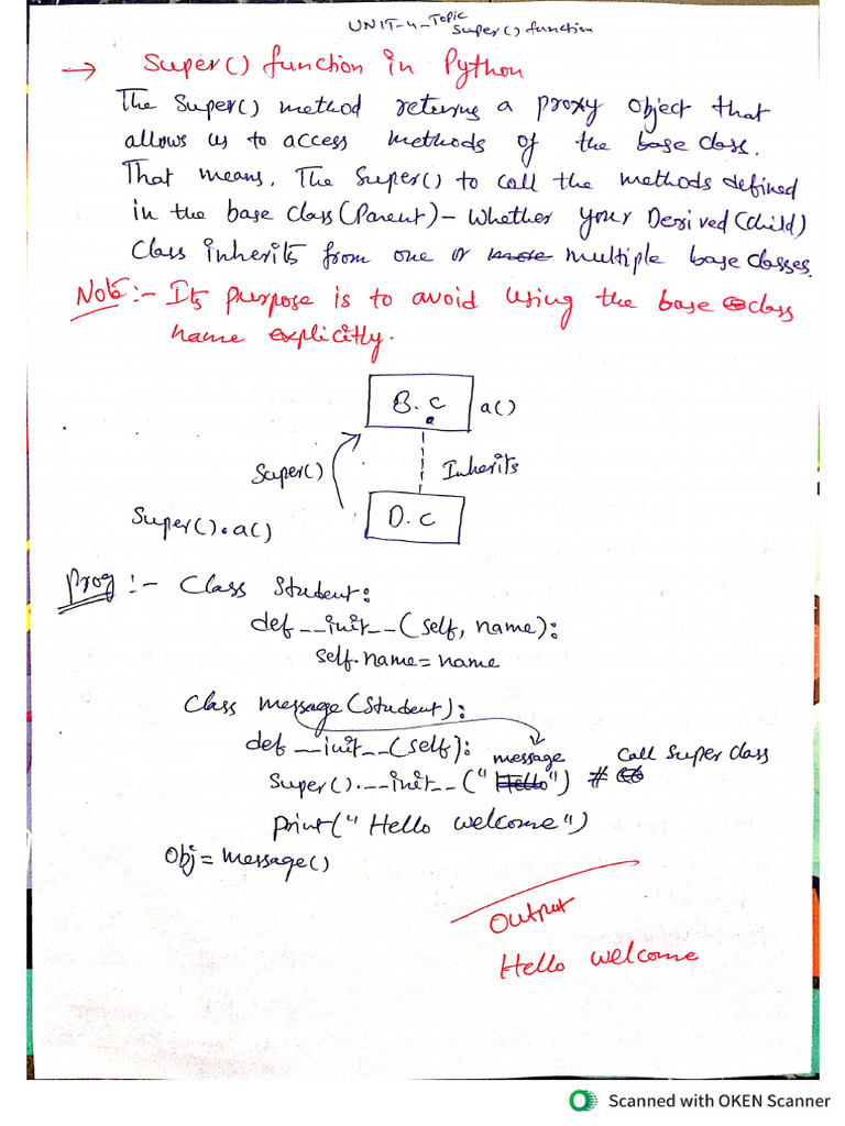 Super () Method | PDF