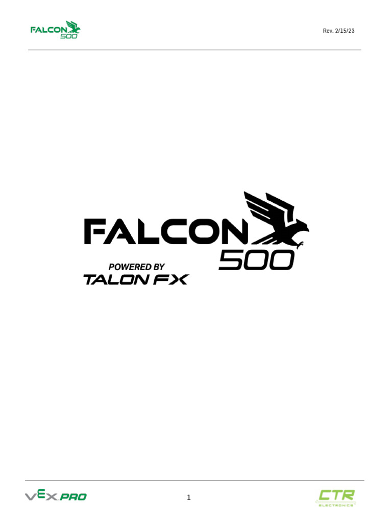 Falcon 500 v3 User's Guide | PDF | Electrical Connector | Gear