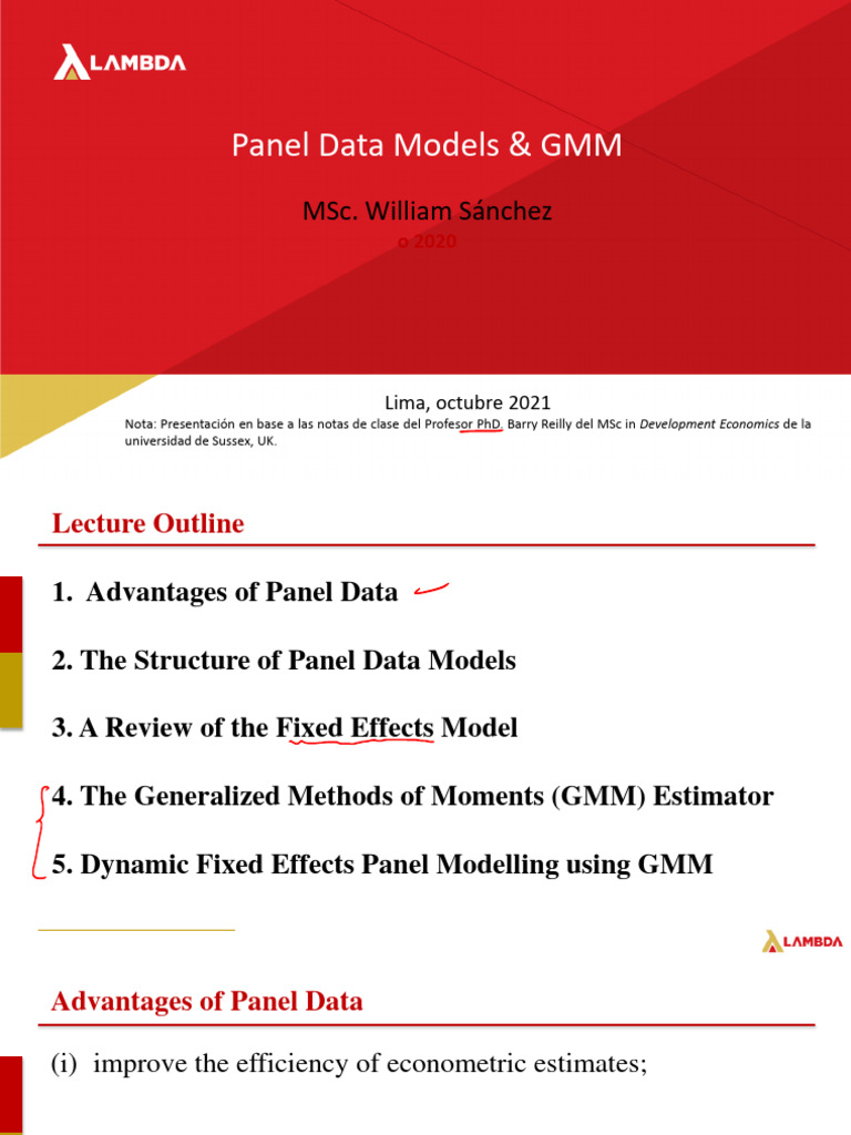 Clase Panel | PDF | Fixed Effects Model | Ordinary Least Squares