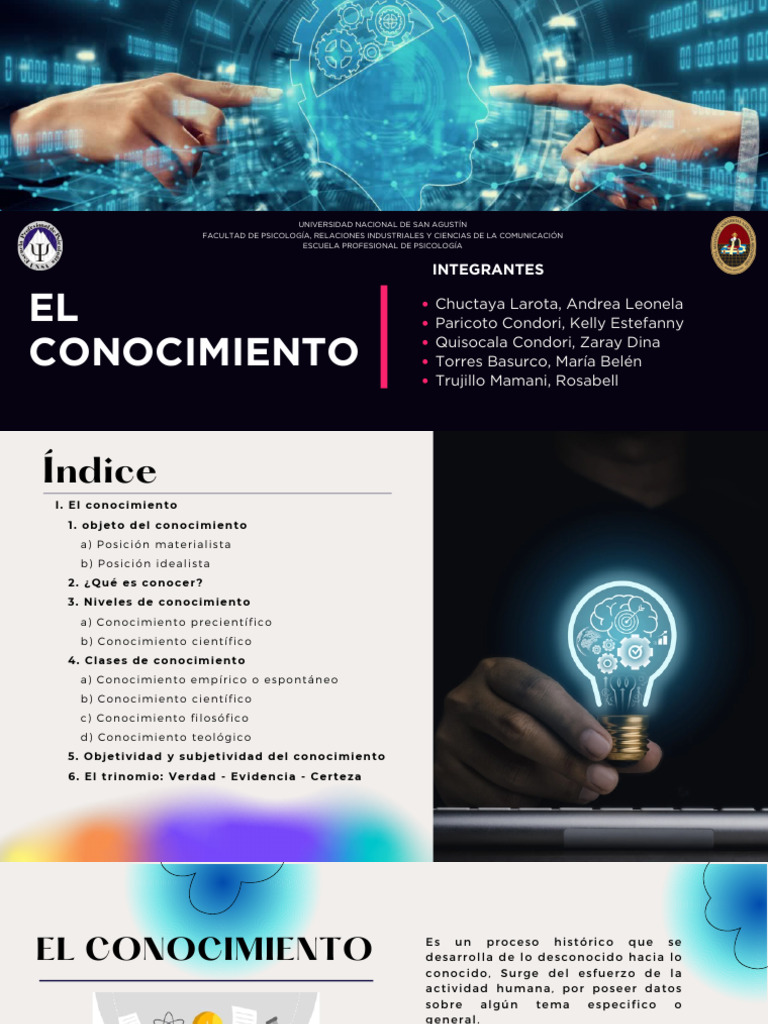 El Conocimiento | PDF | Conocimiento | Evidencia