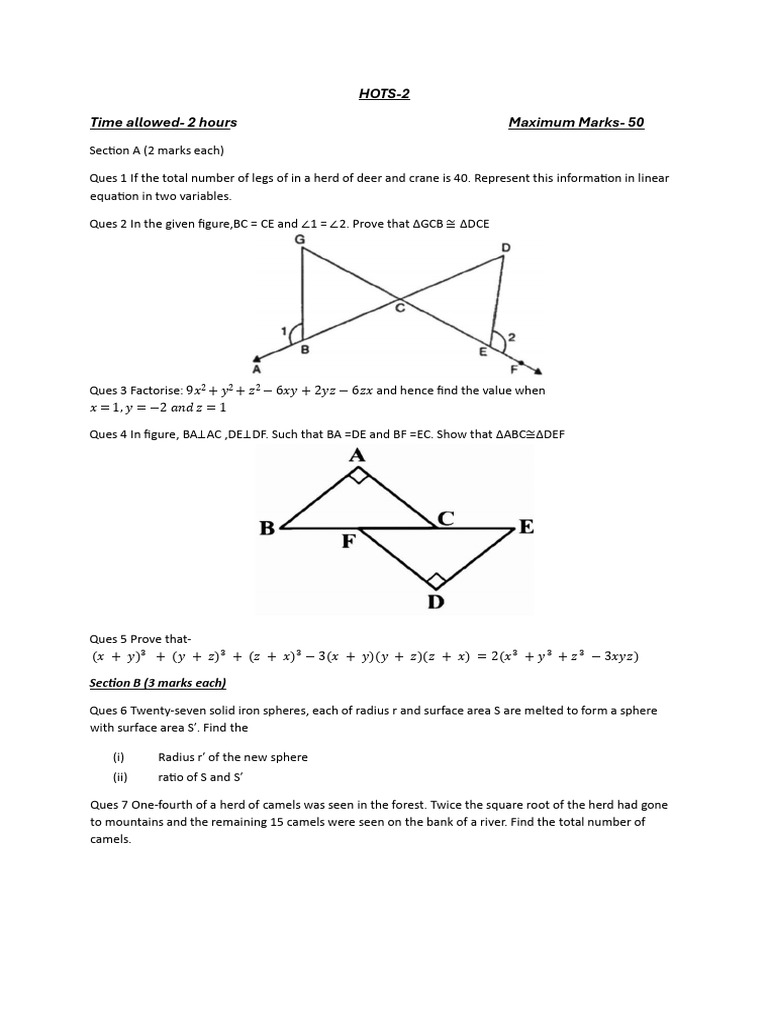 HOTS-2 (Modified) | PDF | Circle | Sphere