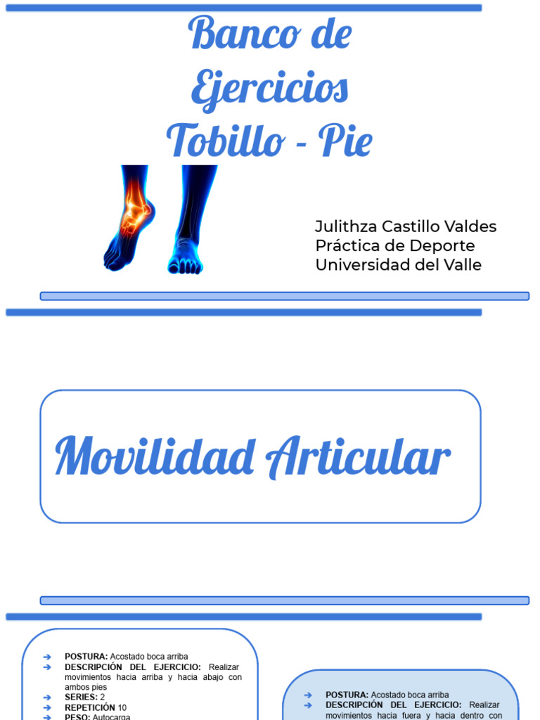 Ejercicios Tobillo - Pie | PDF | Pie | Extremidades (anatomía)