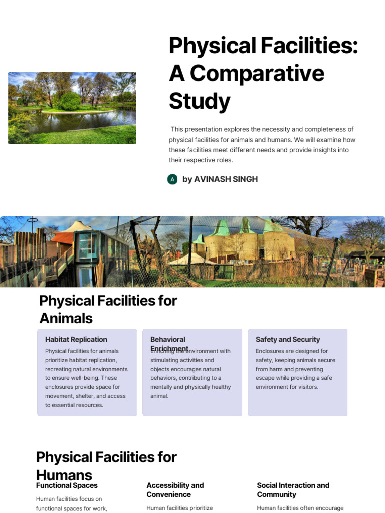 Physical Facilities a Comparative Study.pptx | Download Free PDF | Community | Conservation Biology