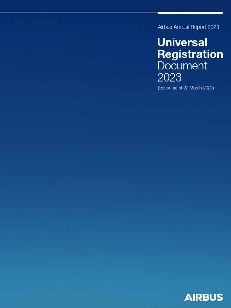 Airbus Universal Registration Document 2023 | PDF | Financial Risk ...