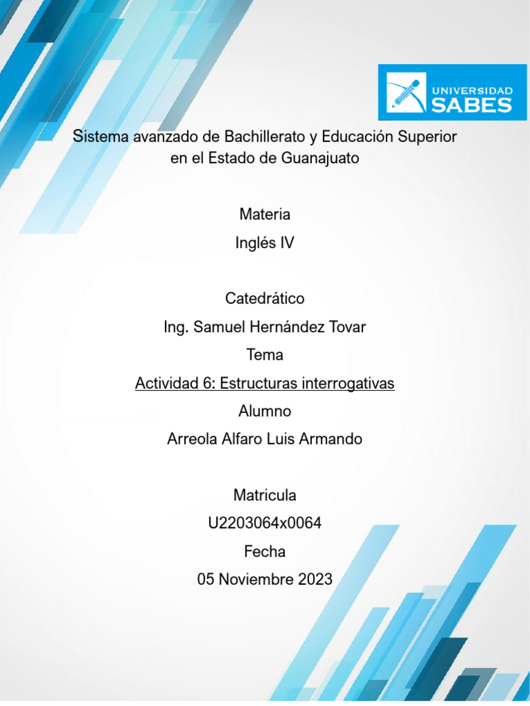 ACT06 Arreola Luis | PDF | Adverbio | Razón