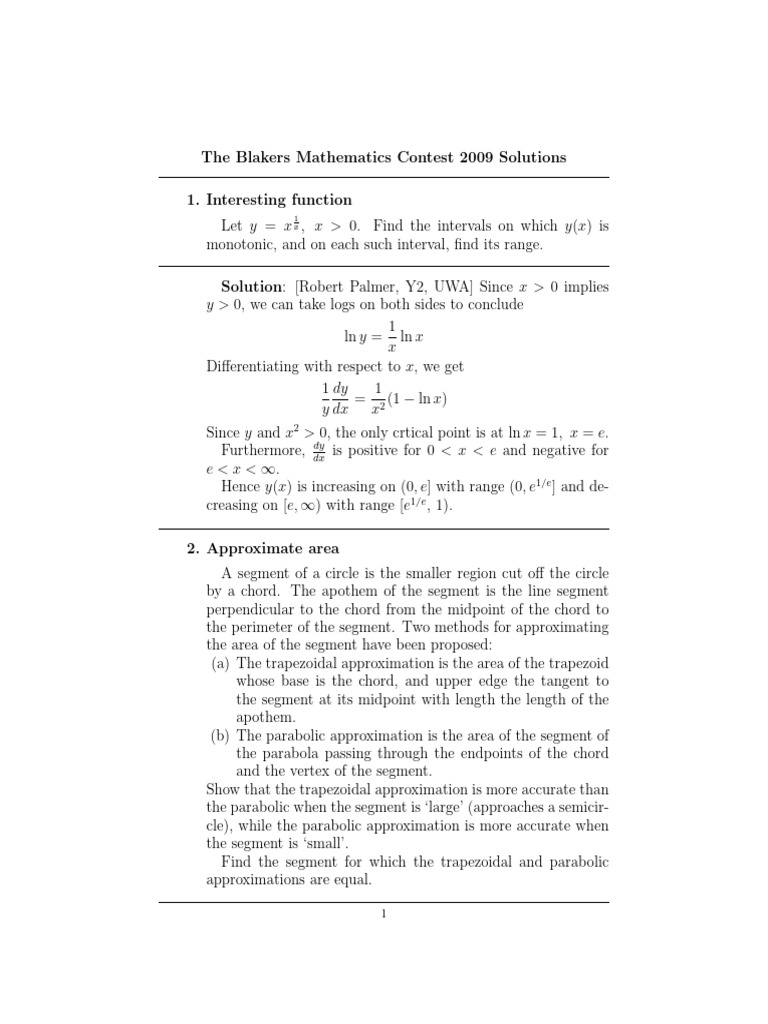 Blakers 2009 | PDF | Differential Calculus | Mathematical Concepts