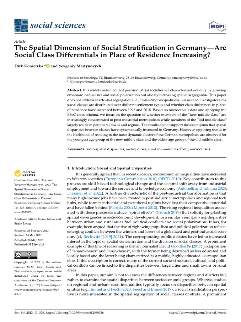 Socsci 12 00326 v3 | PDF | Social Inequality | Discrimination & Race ...