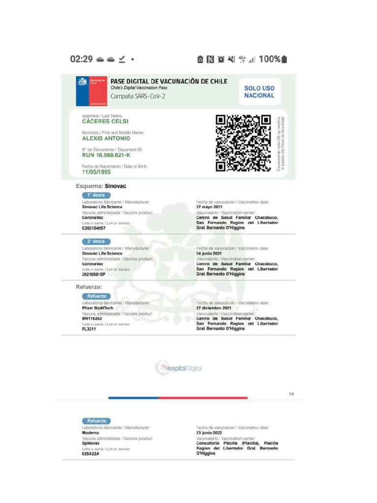 Pase Movilidad Alexis Caceres | PDF