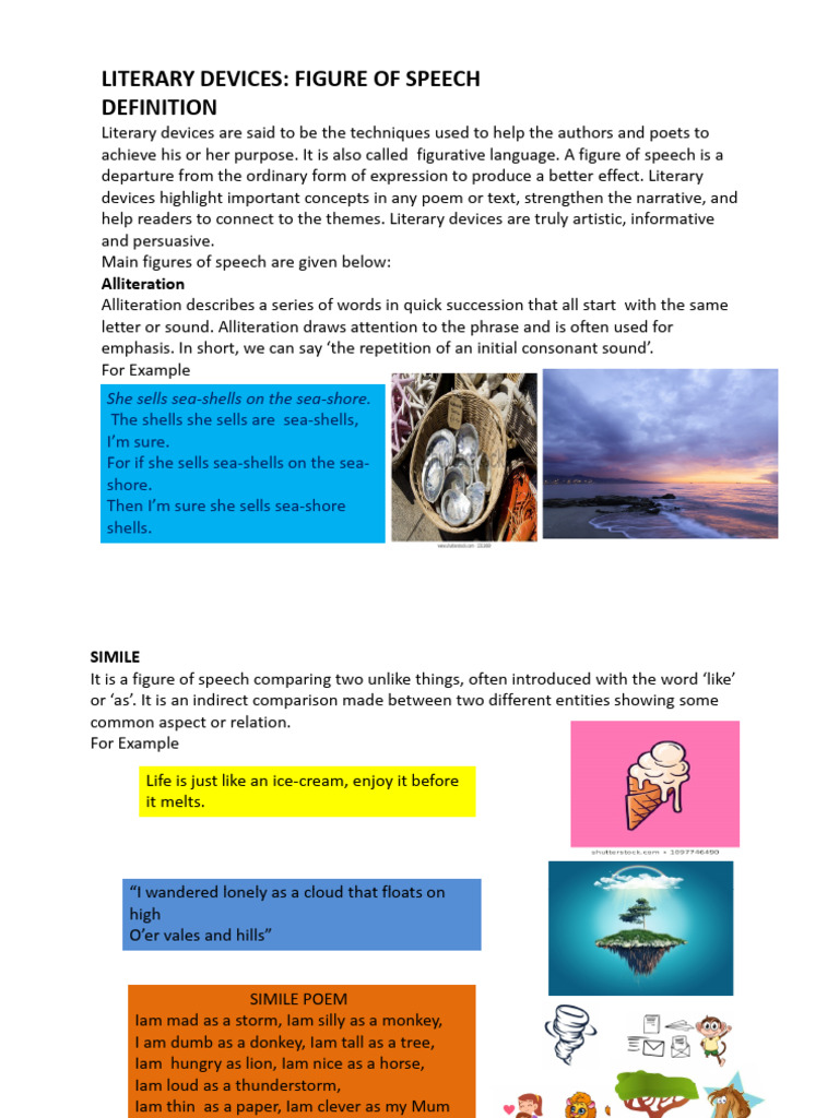 Poetic devices explanation | Download Free PDF | Poetry