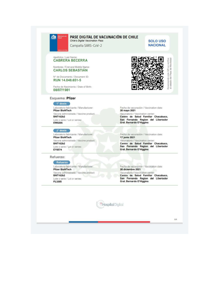 Pase Movilidad Carlos Cabrera | PDF