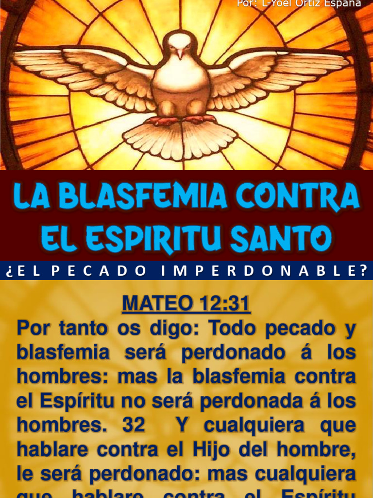 La Blasfemia Contra El Espiritu Santo | PDF | Pecado | Jesús