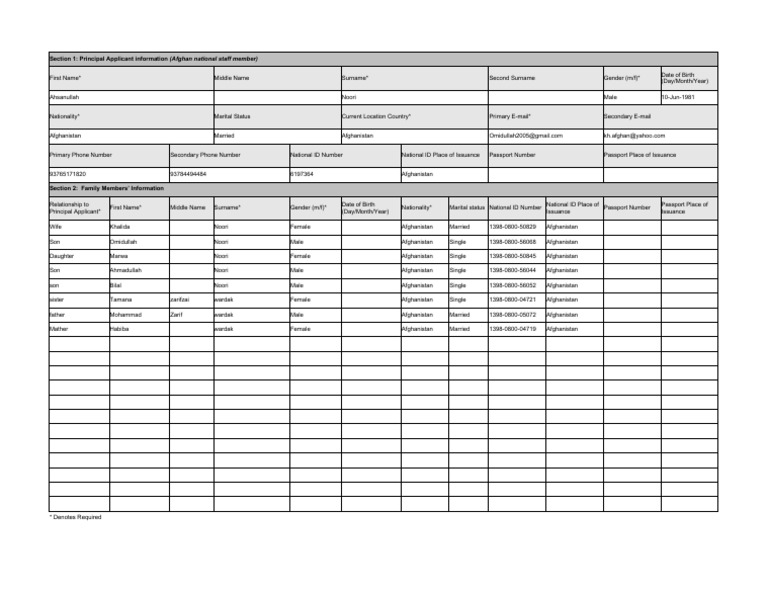 Excel Format of P2 Referral Form Ahsanullah | PDF | Government And ...