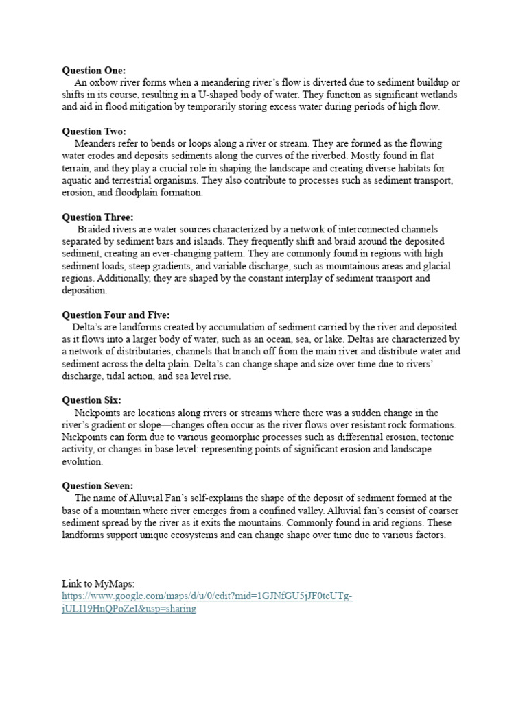 Module 4 Mapping Activity - Dakota Gehue | PDF | River | River Delta