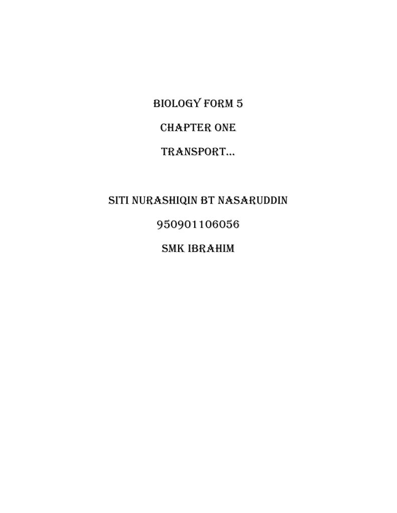 Biology Form 5 | PDF