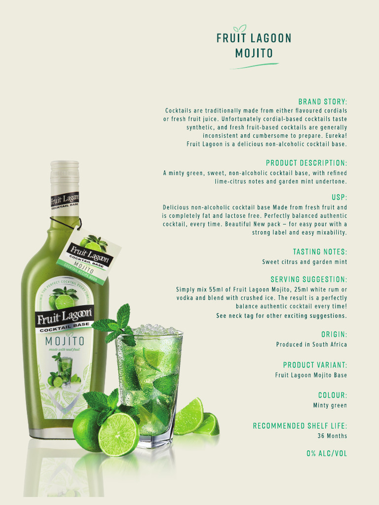 FRUIT-LAGOON Mojito Factsheet | PDF
