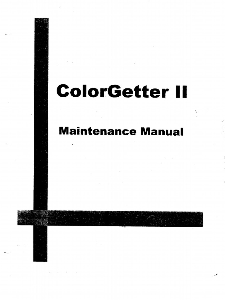 Color Getter IIMaintenance Manual | PDF