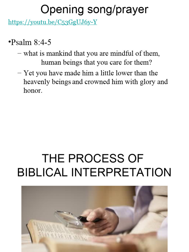 3 The process of biblical interpretation | PDF | Exegesis | Hermeneutics