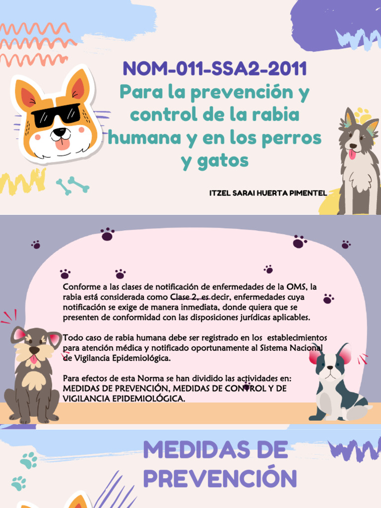 NOM-011-SSA2-2011 para La Prevención y Control de La Rabia Humana y en ...