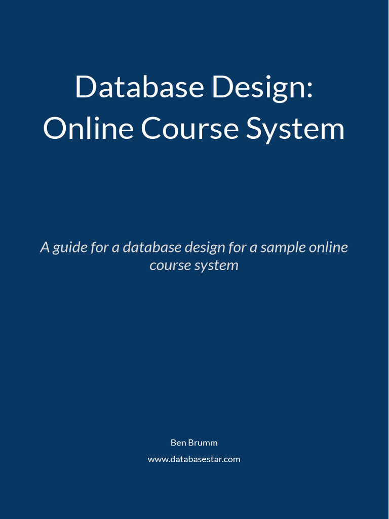 Dbdesign Online Course | PDF | Table (Database) | Computer Data