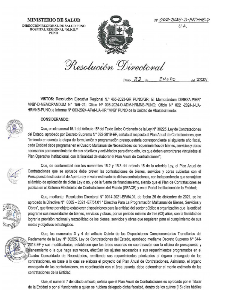 APROBACIÓN DEL PAC 2024 | PDF