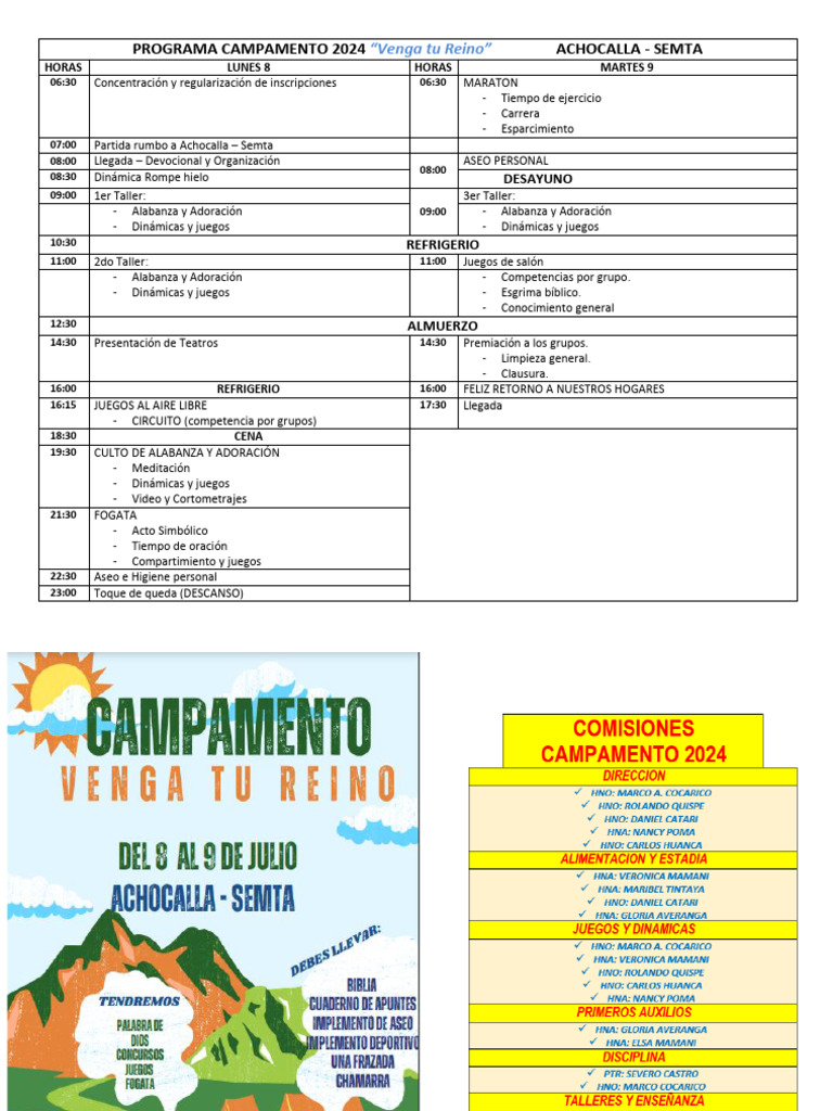 DIPTICO CAMPAMENTO 2024 | PDF