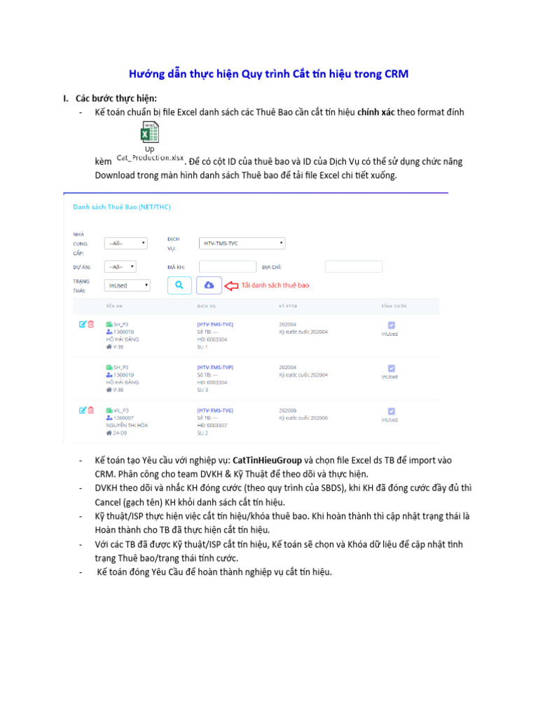 HDSD Cat Tin Hieu | PDF