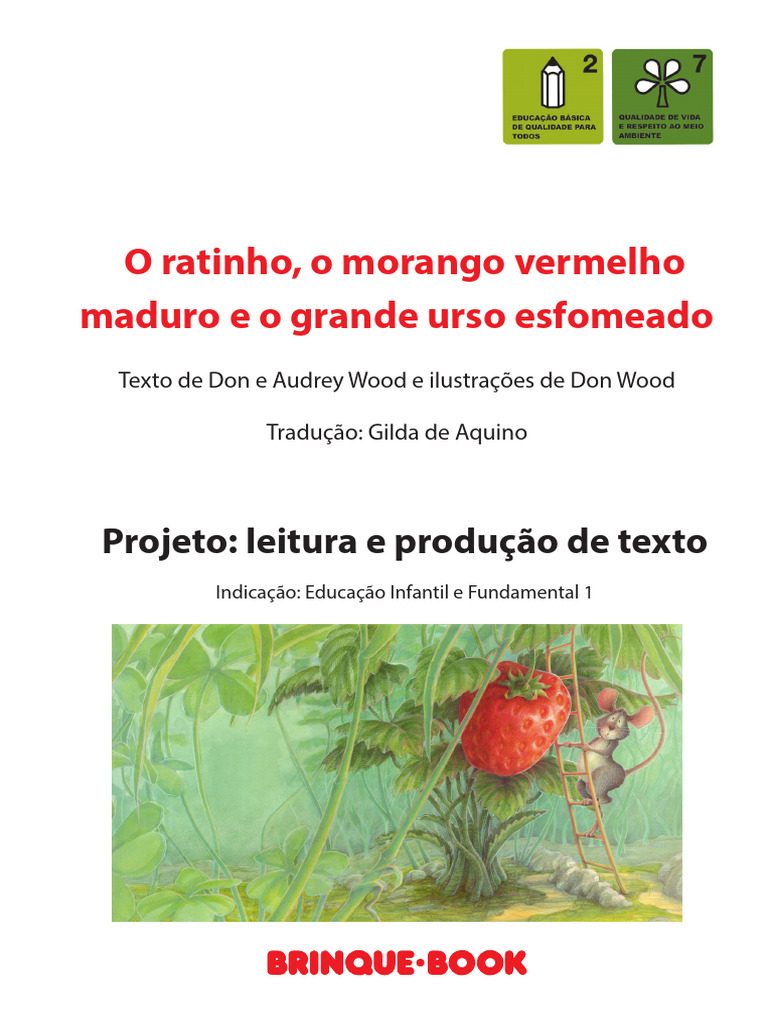 O Ratinho, o Morango Vermelho Maduro e o Grande Urso Esfomeado | PDF