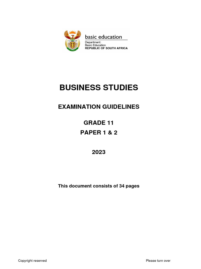 Grade 11 Examination Guidelines 2023 | PDF | Educational Assessment ...