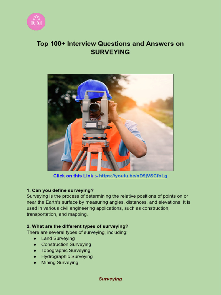 Surveying Interview Questions | PDF | Surveying | Global Positioning System