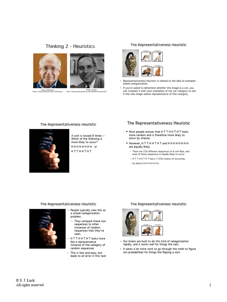 5_Thinking 2 | PDF | Representativeness Heuristic | Cognition